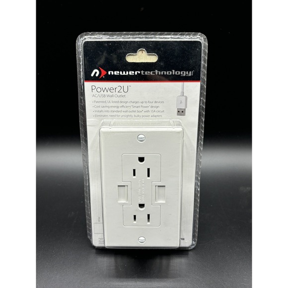 Other | Newer Technology Power2u Acusb 15a White Wall Outlet Brand New ...